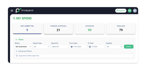 A refreshed, cleaner, and more intuitive ProSpend interface